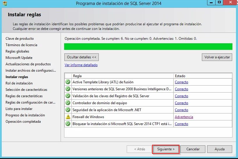 Instalación de Microsoft SQL Server 2014 SP1 Standard Edition – Centro de ayuda